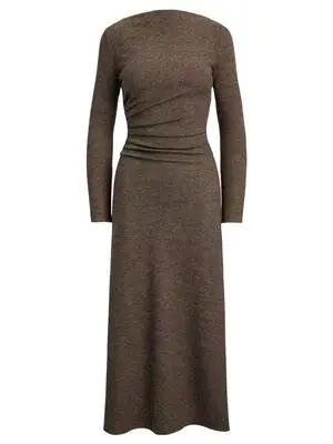 Ralph Lauren Wool Midi Dress - Brown