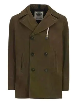 CAMPLIN Double-breasted Short Coat - Brown