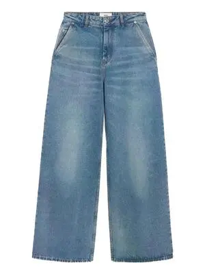 Ami Cotton Wide-leg Jeans - Blue