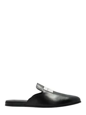 Givenchy Logo-patch Leather Mules - Black