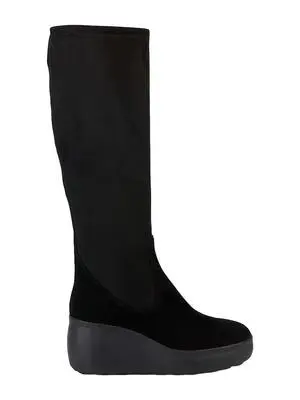 Geox Knee-high Wedge Boots - Black