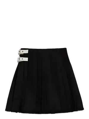 JIL SANDER Wool Mini Skirt - Black