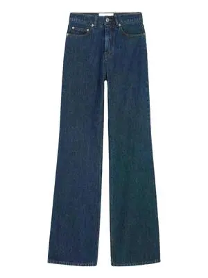 Ami Cotton Flare Fit Jeans - Blue