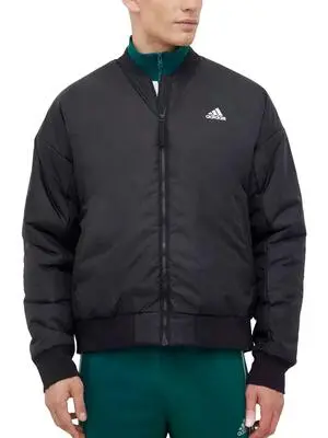 Adidas Logo-print Bomber Jacket - Black