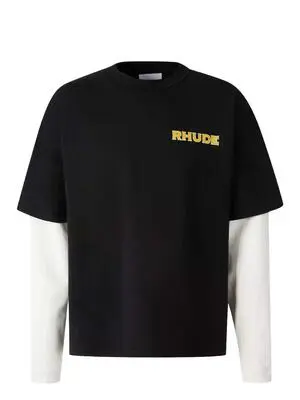 Rhude Logo-print Cotton T-shirt - Black