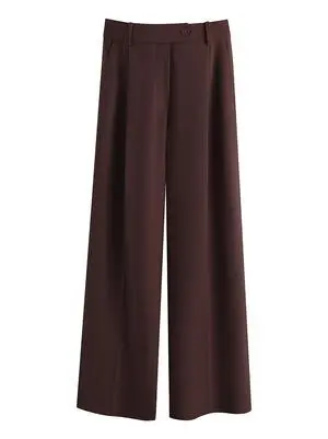 Cuyana Wool Wide Leg Pant - Fondant