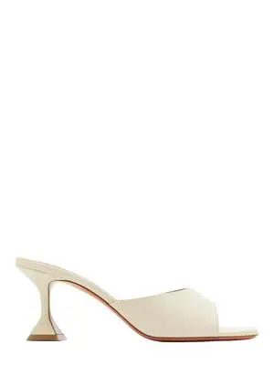 Amina Muaddi 70mm Lupita Sandals White