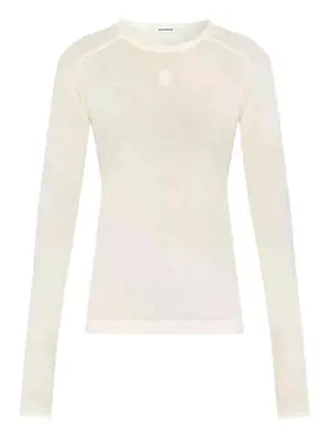 BY MALENE BIRGER Logo-embroidered Long-sleeve Top - Neutrals
