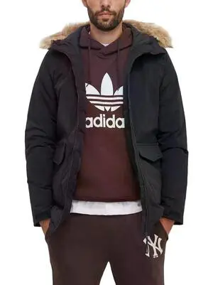 Adidas Faux-fur Trimmed Hooded Parka - Black