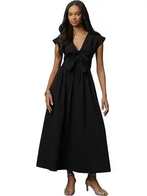 Hunter Bell Calista Bow Midi Dress - Midnight