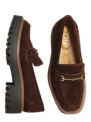 Sam Edelman Platform Loafers - Mustang Brown