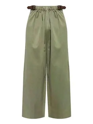 Loewe Belted Pleated Trousers - Green
