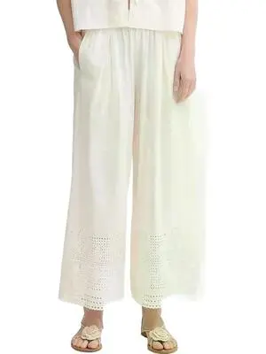SESSUN Embroidered Eyelet Trousers