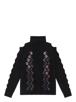 Malìparmi Cable-knit Embellished Sweater - Black