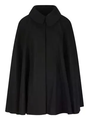 IL TABARRO Peter Pan-collar Cape - Black