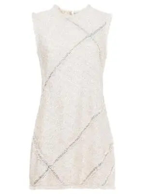DES_PHEMMES Tweed Mini Dress - Ivory