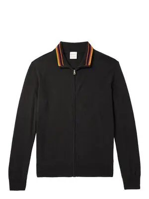 Paul Smith Cashmere Zip-up Cardigan - Green