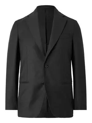 DE PETRILLO Napoli Virgin Wool Suit Jacket - Black