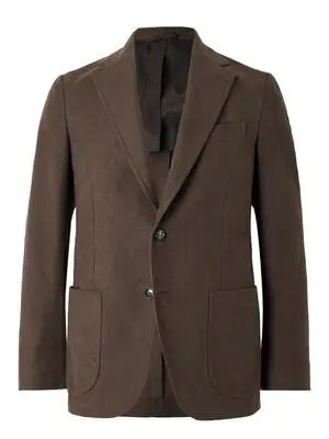 DE PETRILLO Posillipo Slim-fit Unstructured Suit Jacket - Brown