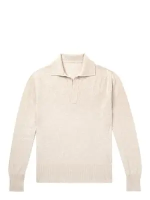 STOFFA Cashmere Polo Shirt - Neutrals