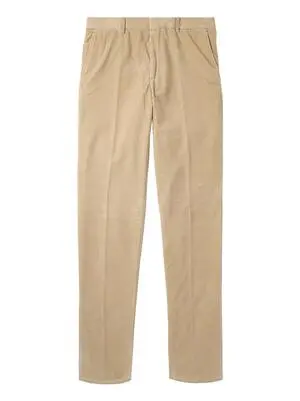 Loro Piana Jarno Hamptons Straight-leg Cotton-corduroy Trousers - Neutrals