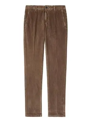 SLOWEAR Incotex Slim-fit Cotton-blend Corduroy Trousers - Brown