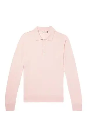 Canali Wool Polo Shirt - Pink