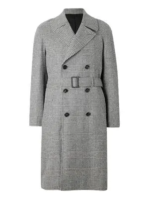 DE PETRILLO D'avalos Double-breasted Alpaca Overcoat - Black