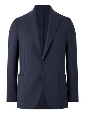 DE PETRILLO Slim-fit Virgin Wool Twill Suit Jacket - Blue