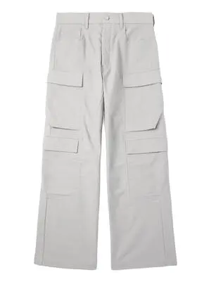 Rick Owens Wide-leg Cotton-twill Cargo Trousers - Gray