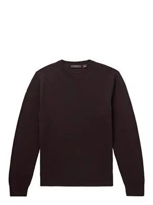 SLOWEAR Incotex Zanone Virgin Wool And Cashmere-blend Sweater - Brown