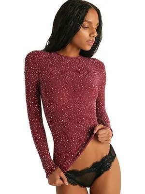 Free People Night Sky Long Sleeve - Aged Red