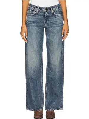 Rag & Bone Saige Low Rise Relaxed Straight Jeans - Echo