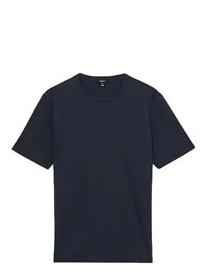 REISS Count Crewneck Short-sleeve Cotton T-shirt - Navy