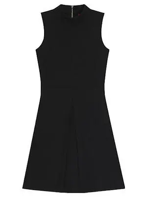 Hugo Sleeveless Pleated Mini Dress - Black