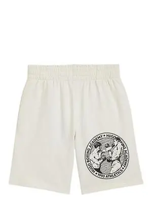 Hugo Graphic-print Cotton Shorts - Natural