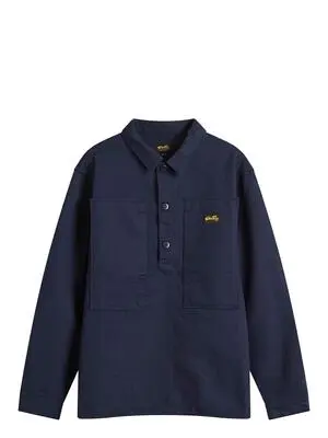 STAN RAY Painters Pop Over Shirt - Navy Bedford