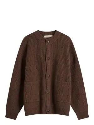 FRIZMWORKS Heavy Wool Round Cardigan - Choco Brown