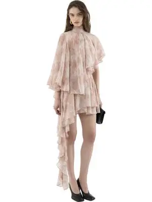 Arakii Flowy Silk Cape - Print