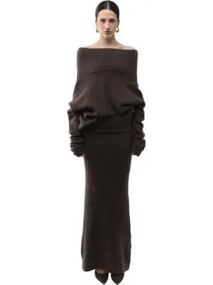 Arakii Maxi Cloud Skirt - Dark Brown