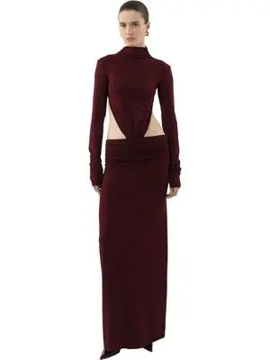 Arakii Jersey Maxi Dress - Burgundy