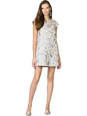 Sachin & Babi Galina Floral Metallic Mini Dress - Golden Gardens