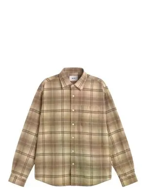 Nn07 Check-pattern Long-sleeve Shirt - Brown
