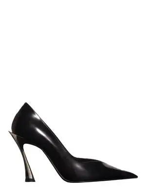 MUGLER 95mm Pointed-toe Sculpted-heel Pumps - Black