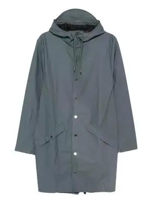 Rains Snap-button Hooded Raincoat - Blue