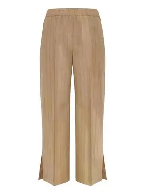JIL SANDER Pinstripe Elastic-waist Trousers - Neutrals