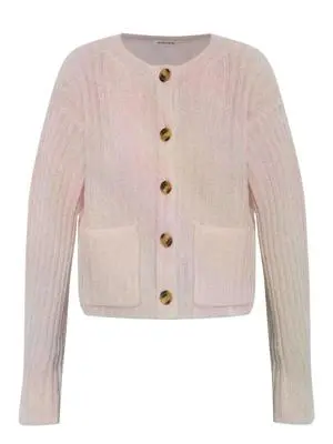 BY MALENE BIRGER Ribbed Buttoned Cardigan - Pink