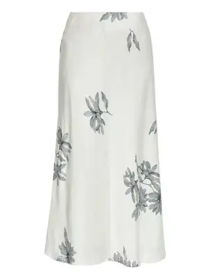 BY MALENE BIRGER Floral-print Slip Midi Skirt - White