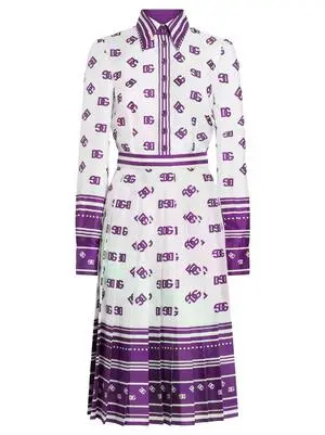 Dolce & Gabbana Logo-print Shirt Dress - White