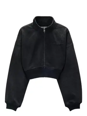 Alexander Wang Stand-collar Zip-up Bomber Jacket - Black